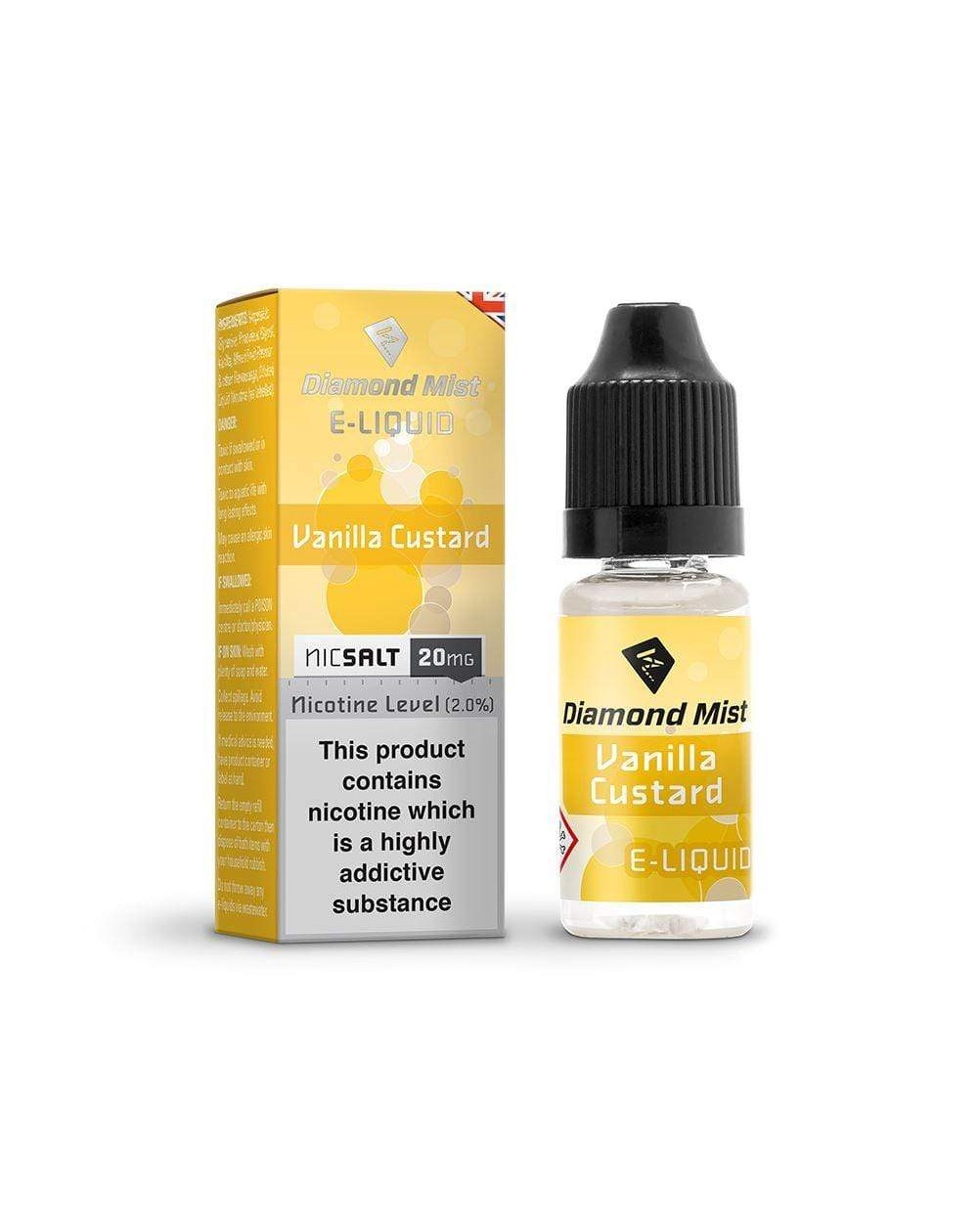 Diamond Mist Vanilla Custard Nic Salt, E-Liquid & Juices