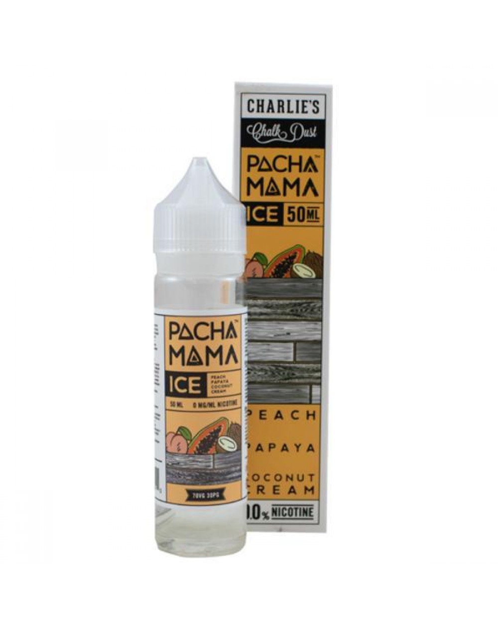 Pacha Mama Peach Papaya Coconut Cream ICE, E-Liquid & Juices